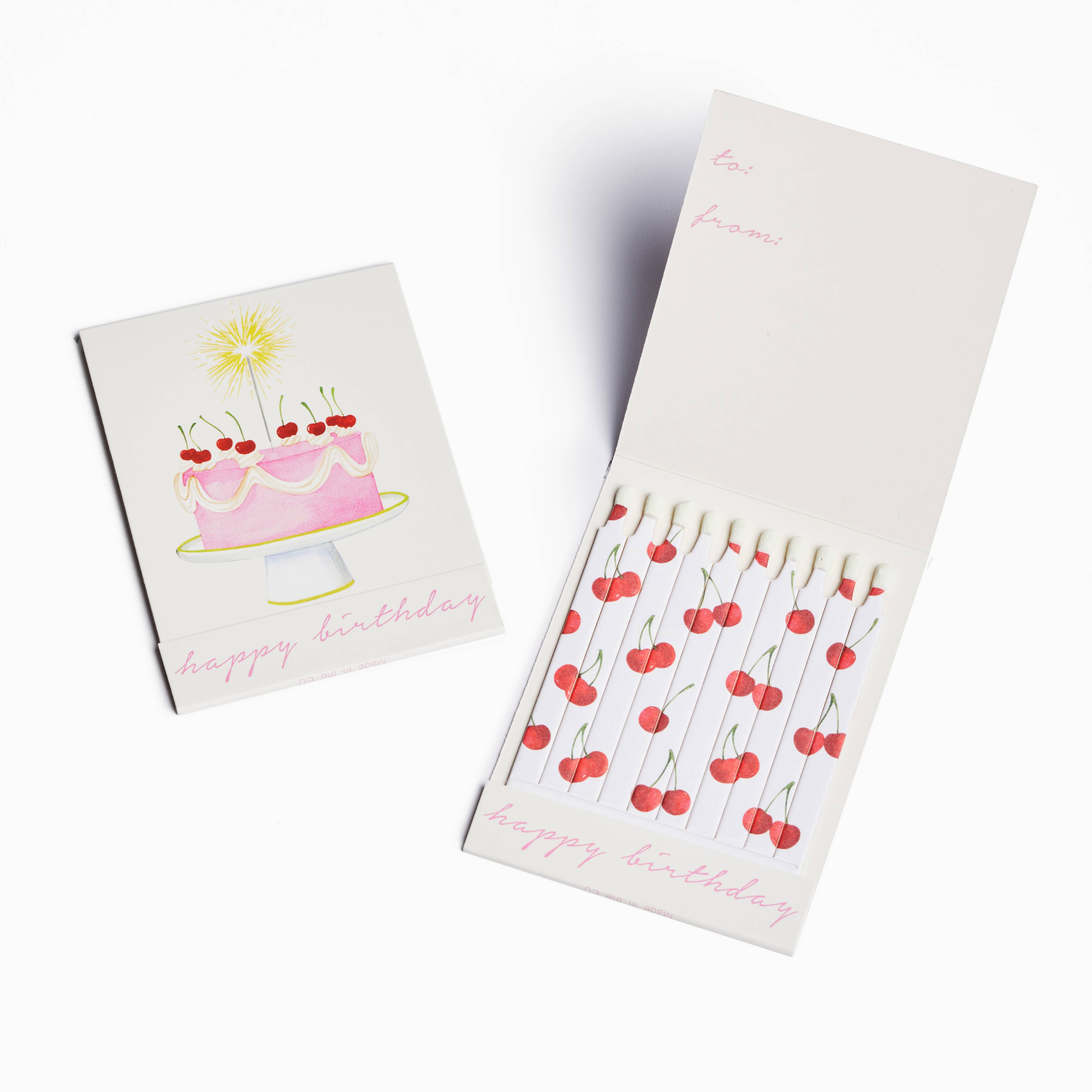Abigail Jayne Design - Cake Happy Birthday Match Card® | Candle Matches ...